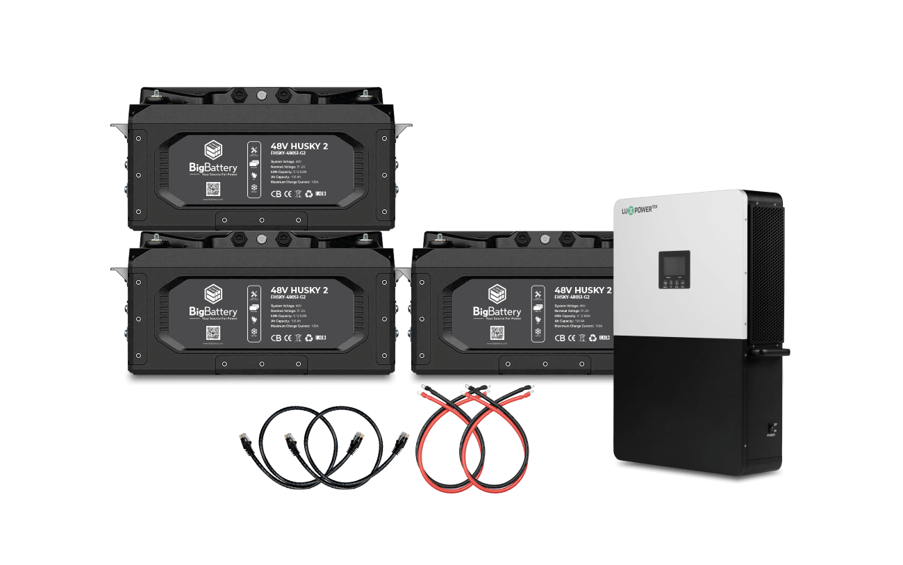 48V 3X HUSKY 2 KIT – 6K LUXPower Inverter | 100Ah | 5.12kWh | LIFEPO4 ...
