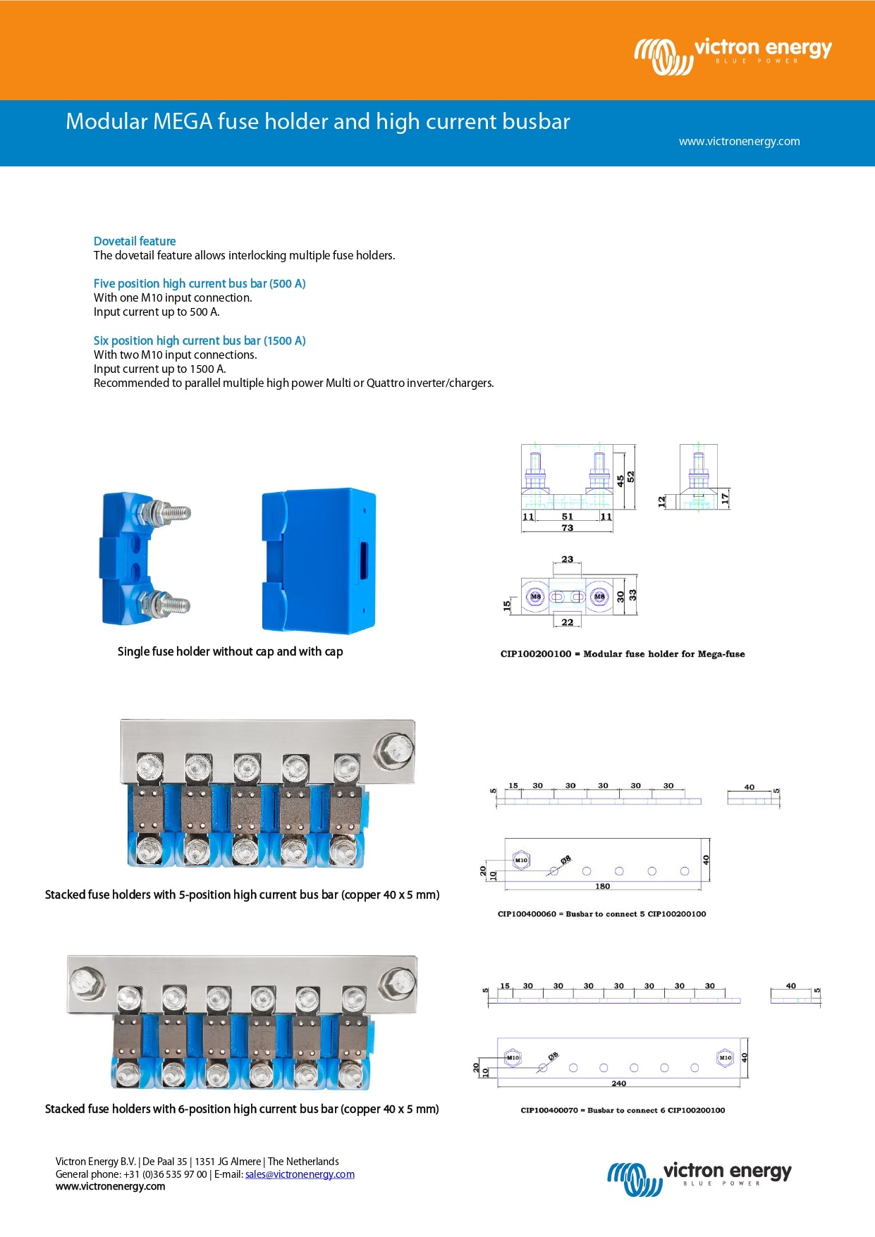 Victron Energy | Modular Fuse Holder MEGA-fuse｜2-4 Weeks Ship Time ...